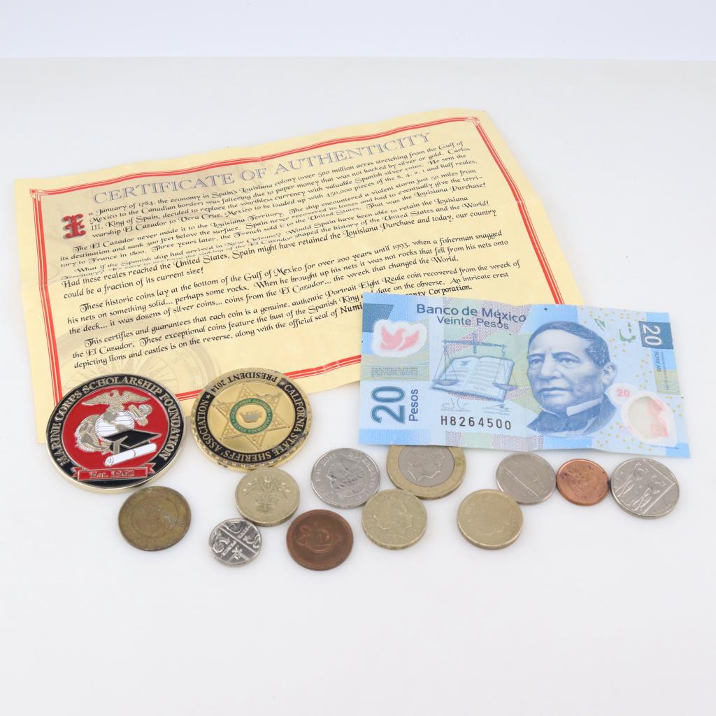 US, Foreign Currency & Tokens, 10+ Pieces | Property Room