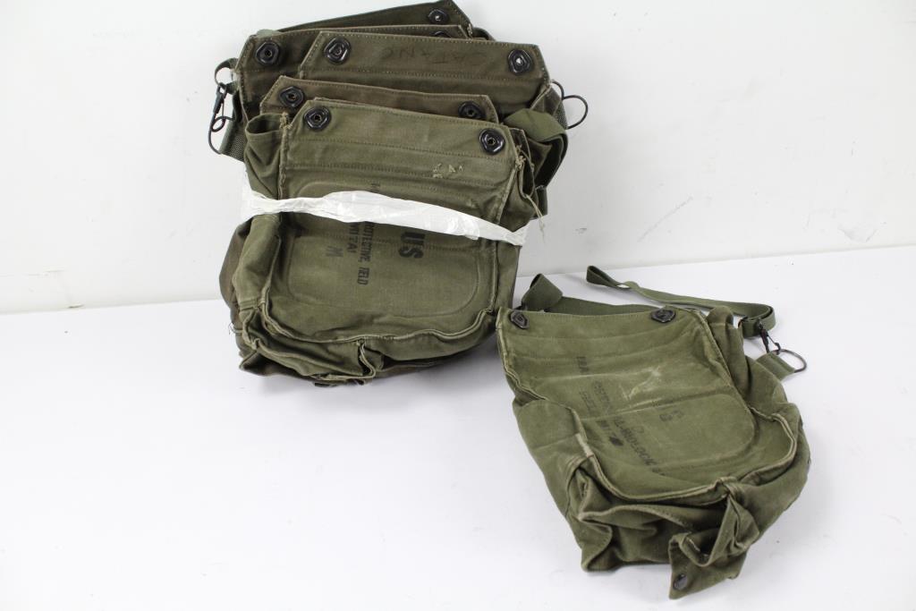 US Military Gas Mask Pouches, 7 Items | Property Room