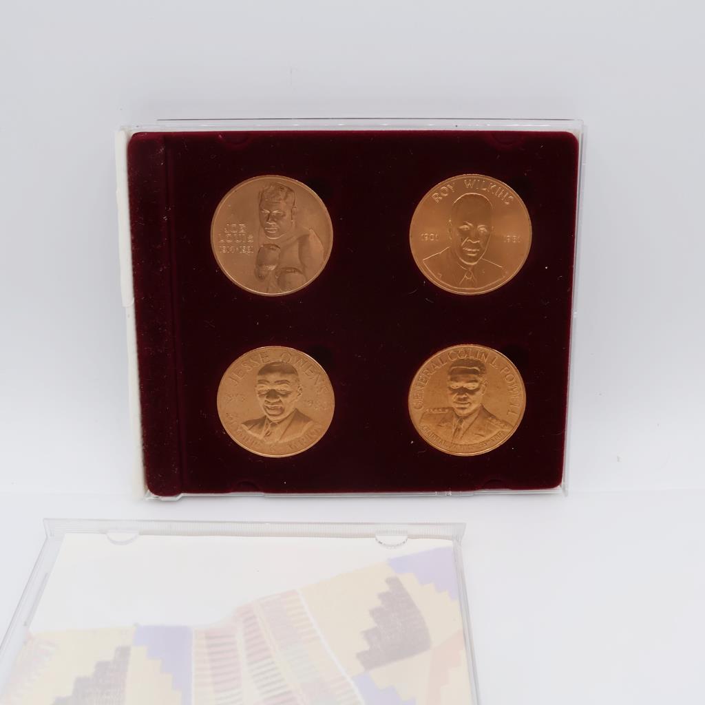 US Mint Awareness Program African American Leaders Bronze Bullion Set ...