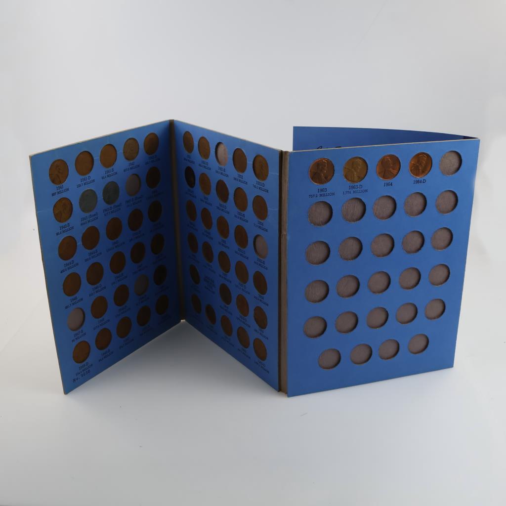 US Pennies And 2 Collection Booklets; 80+ Pieces | Property Room