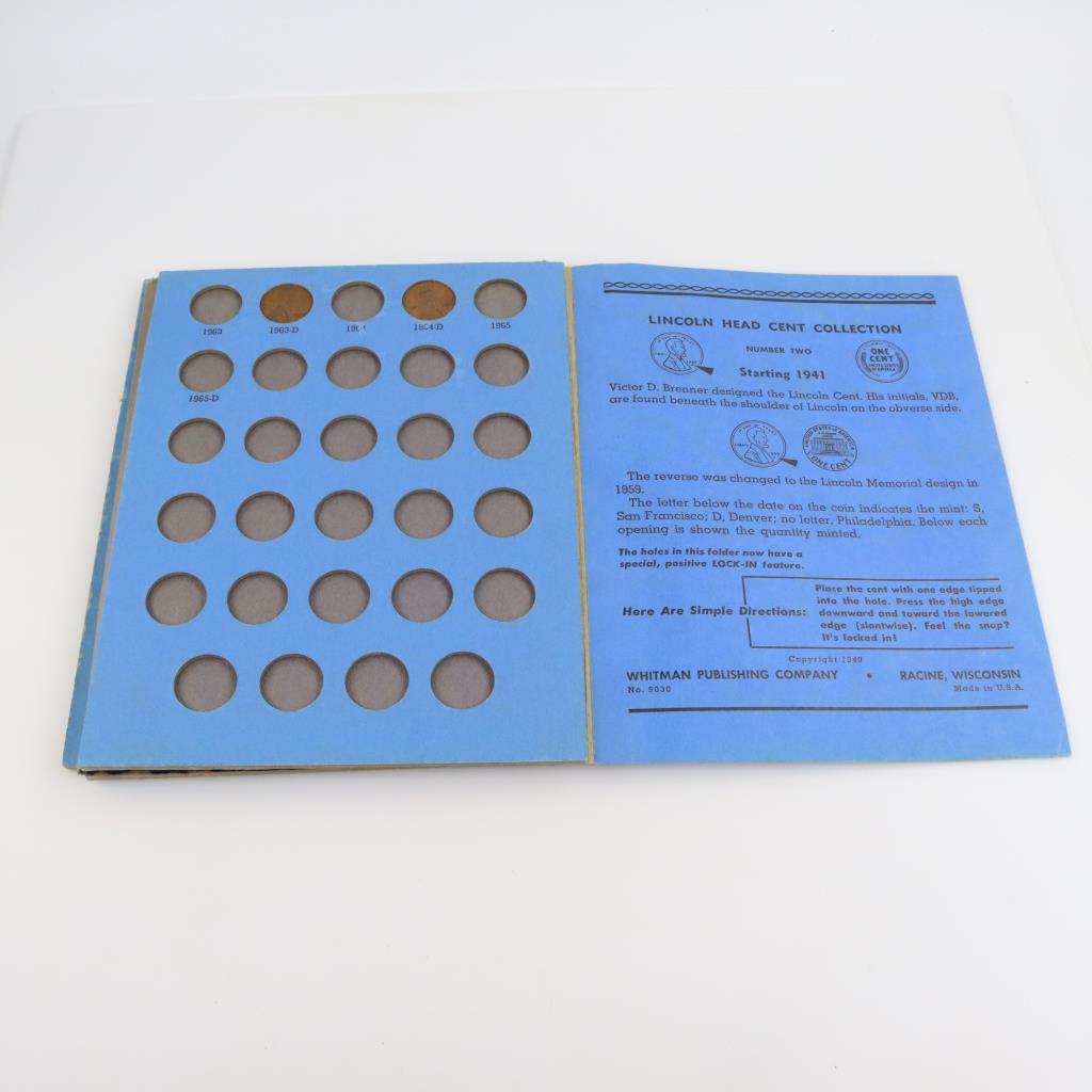 US Pennies And Collection Booklet, 55+ Pieces | Property Room