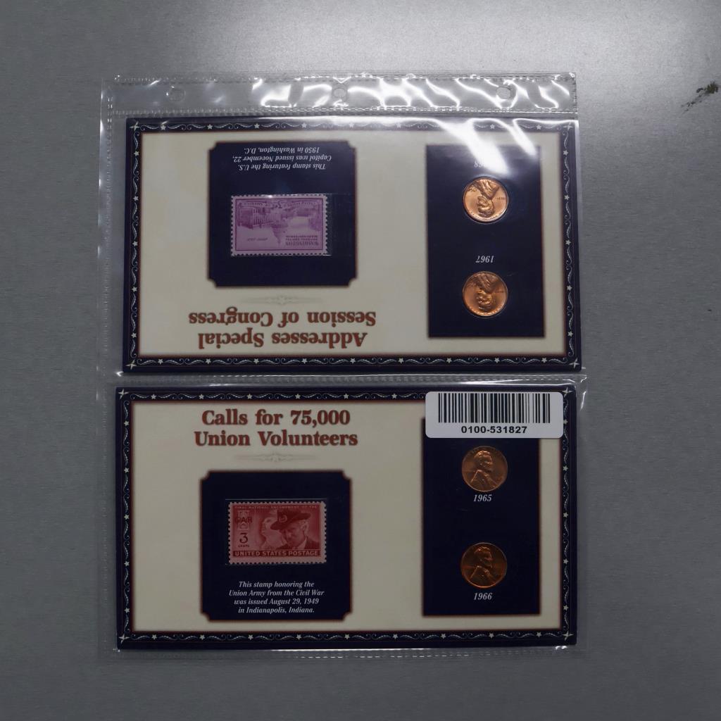 US Pennies With Corresponding Stamps | Property Room