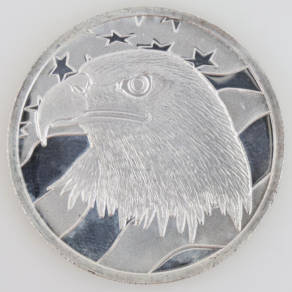 US Pledge Allegiance Fine Silver Round 1 Troy Oz | Property Room