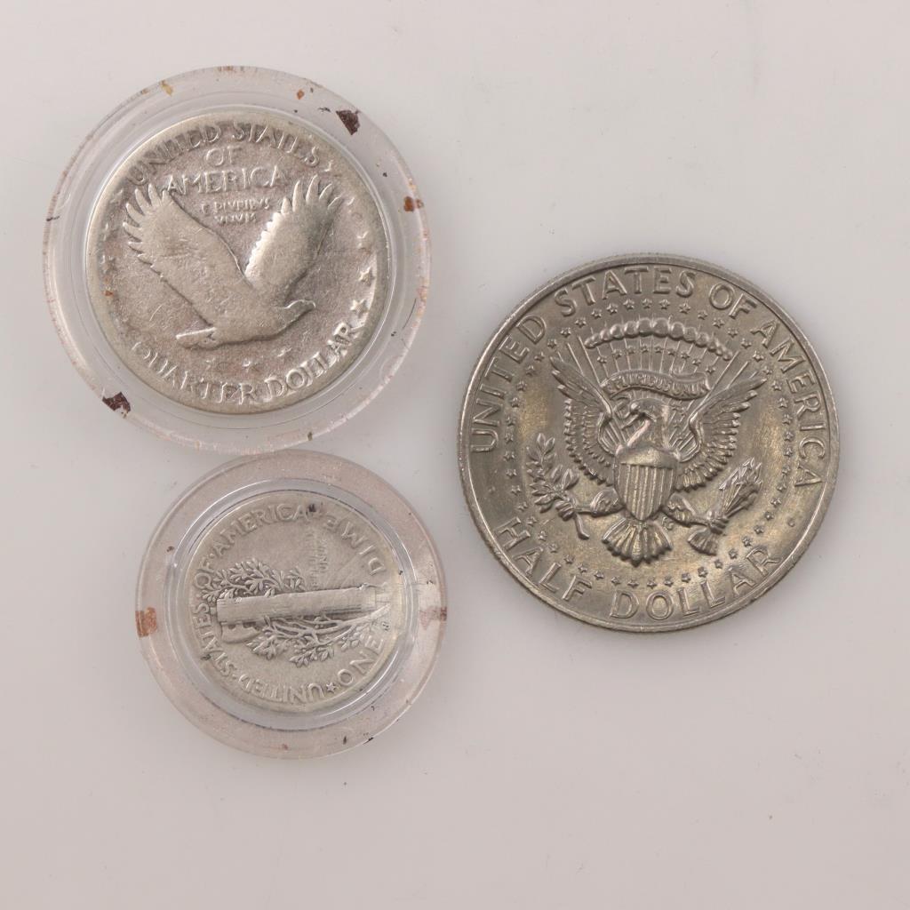 US Silver And Silver Clad Coins; 3 Pieces | Property Room