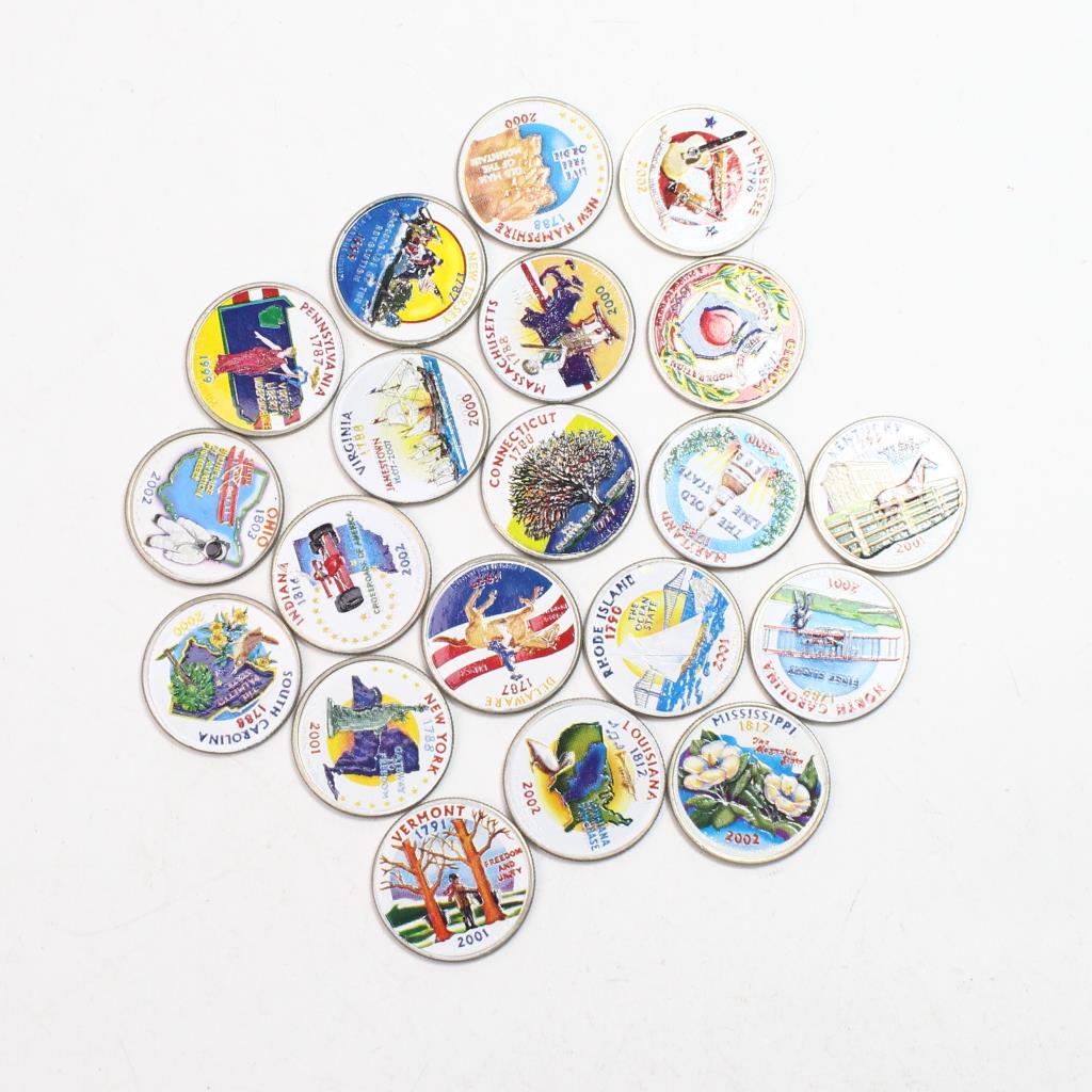 US State Colorized Quarters, 20 Coins | Property Room