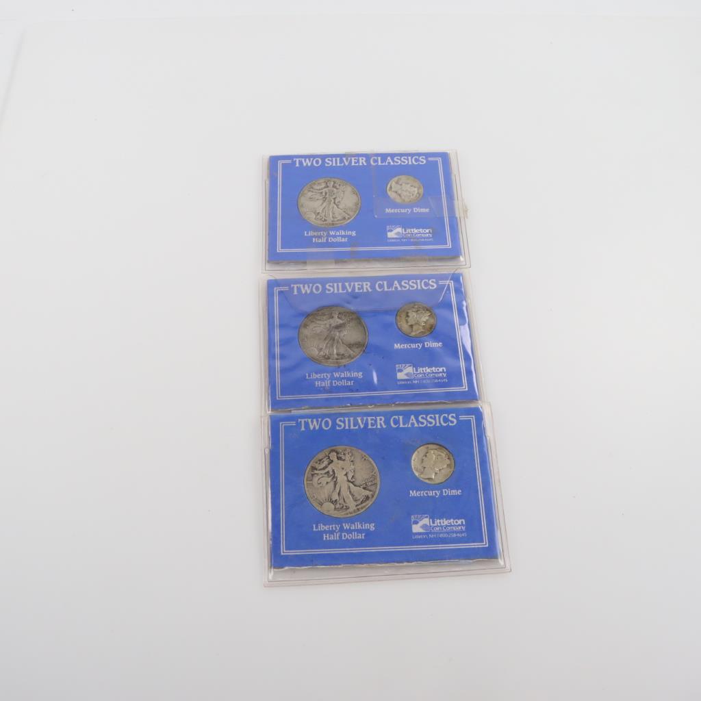 US Two Sliver Classics Silver Coin Set, 3 Sets | Property Room