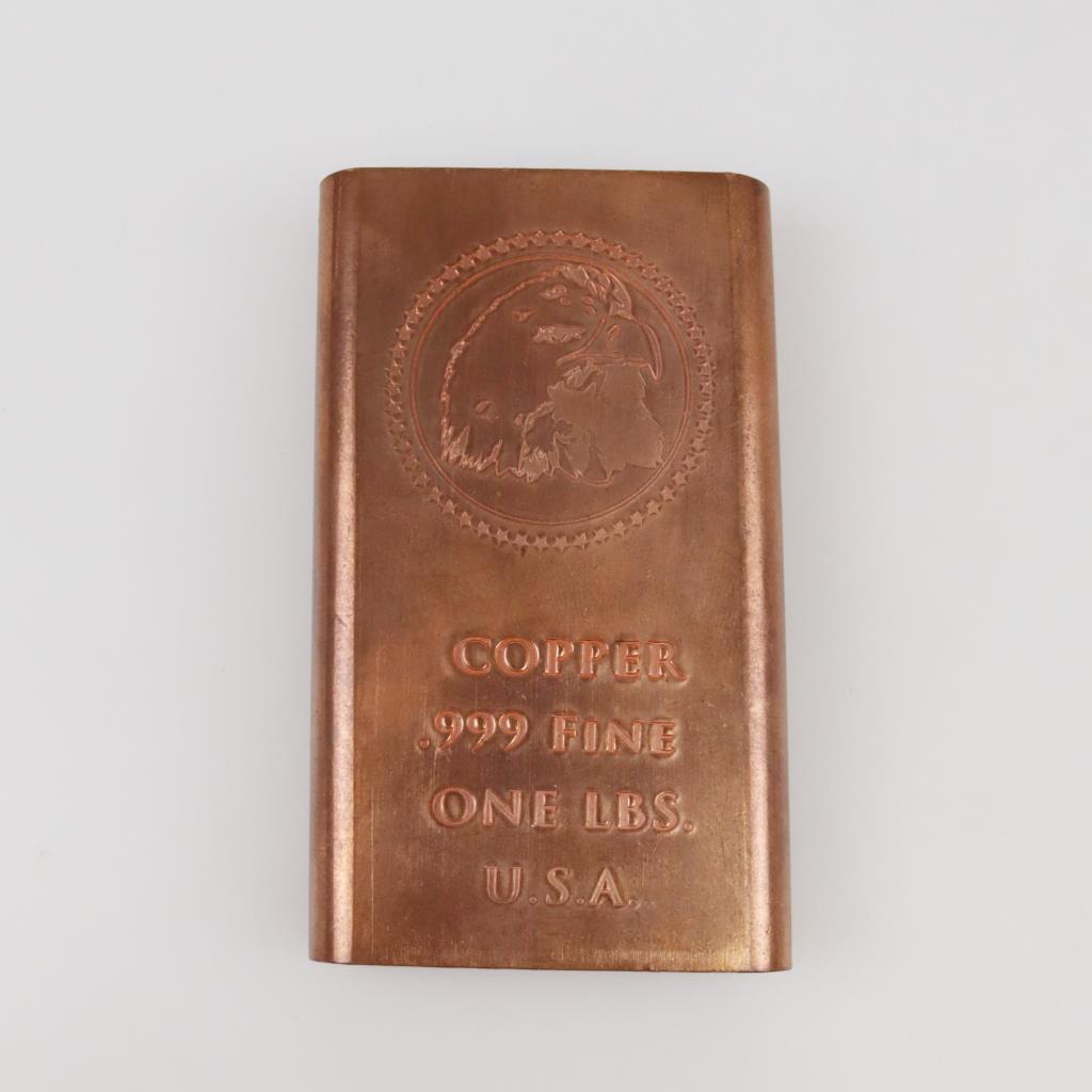 U.S.A Fine Copper One Lb. Bar | Property Room