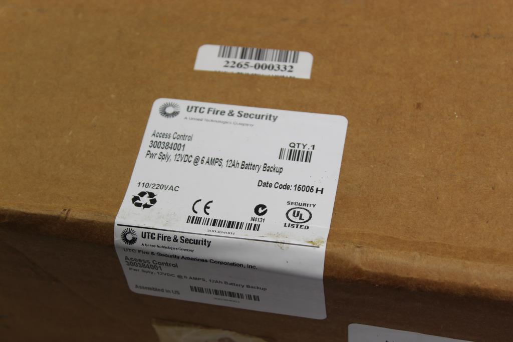 Utc Fire & Security Access Controller Battery Backup 300384001 Power ...