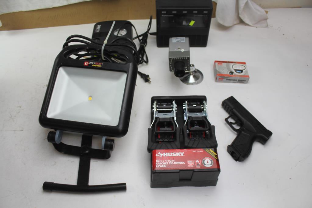 Utilitech Pro Portable Work Light, Husky Ratchet Tie-Downs, And More, 5 ...