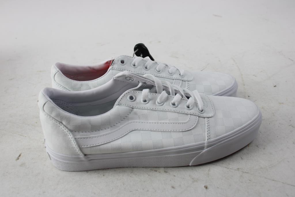 Vans Ward Checkered Women's Shoes, Size 10, VN0A3IUNW51, White ...