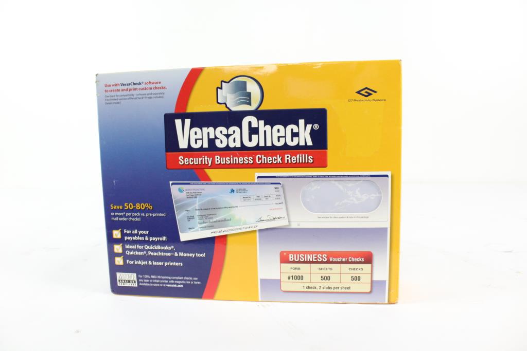 VersaCheck Form 1000 Security Business Check Refills | Property Room