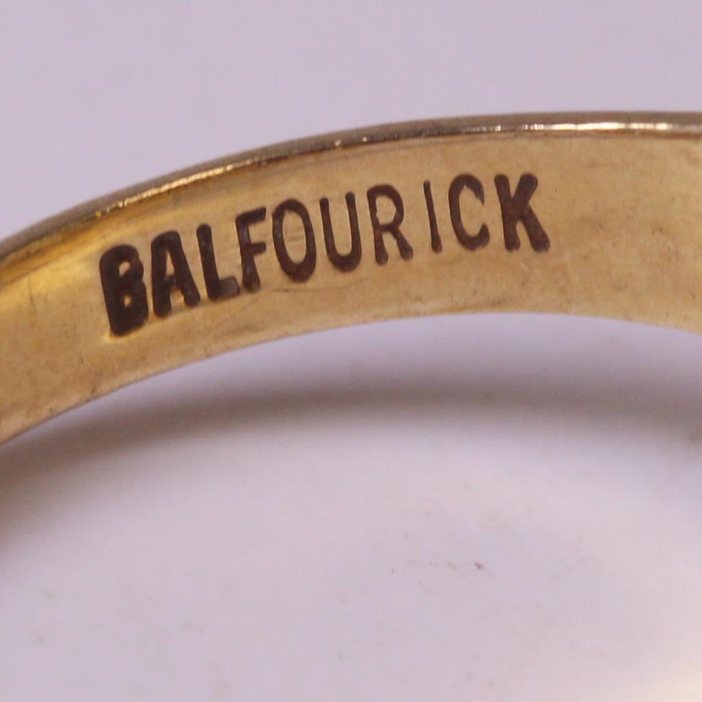 Vintage 10kt Gold 3.8g 1968 Balfour Red Stone Class Ring | Property Room