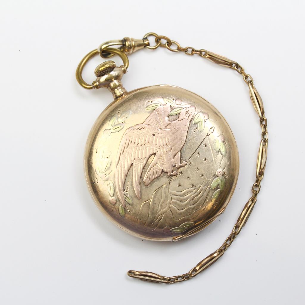 Vintage 1912 Hampden Gold Filled Pocket Watch | Property Room