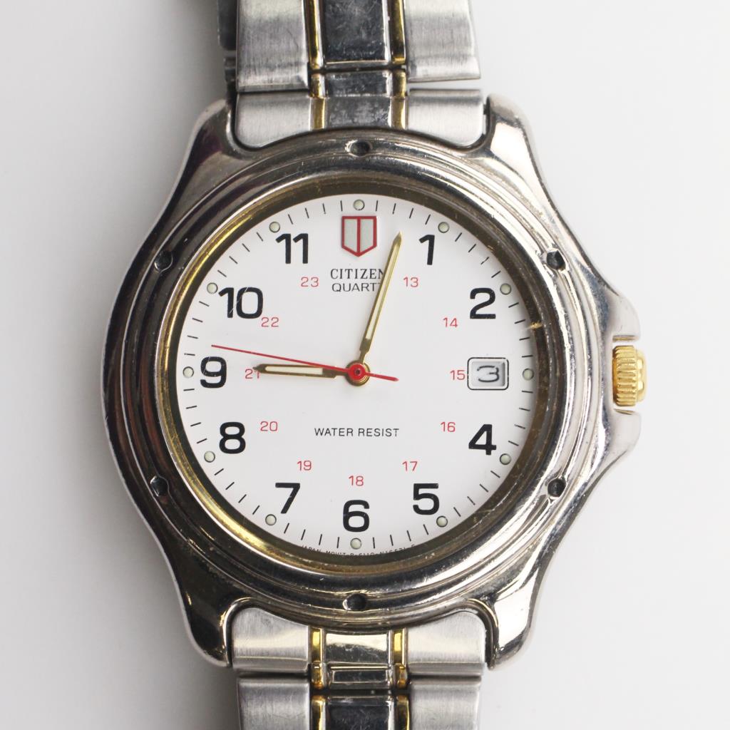 Vintage Citizen Railroad Stainless Steel Quartz Watch | Property Room