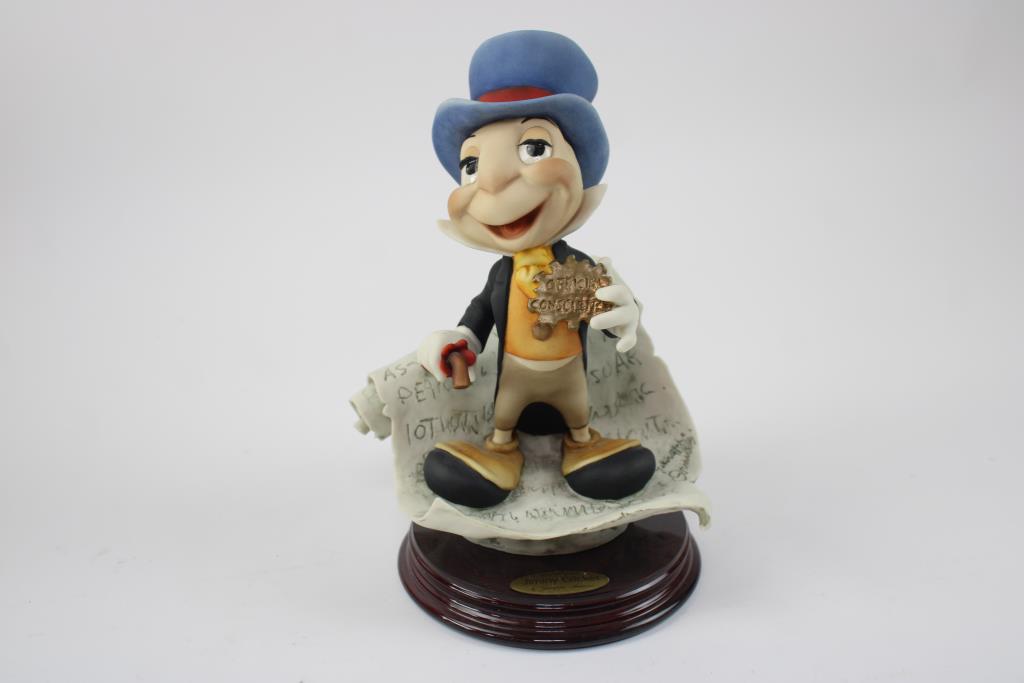 Vintage Giuseppe Armani Disney Jiminy Cricket Pinocchio Figurine 8.5 ...