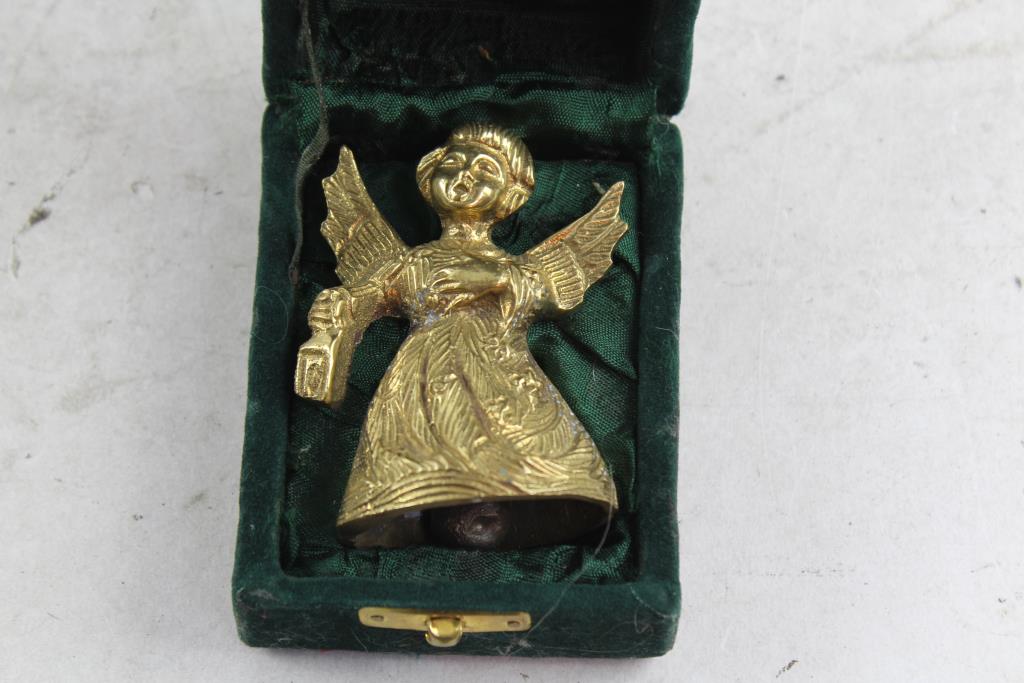 Vintage Jainson Brass Angel Bell With Case | Property Room