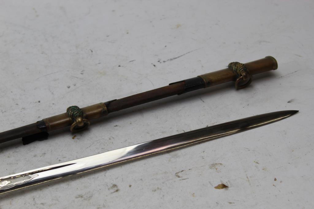 Vintage Named Hilborn Hamburger USN Dress Sword With Sheath | Property Room