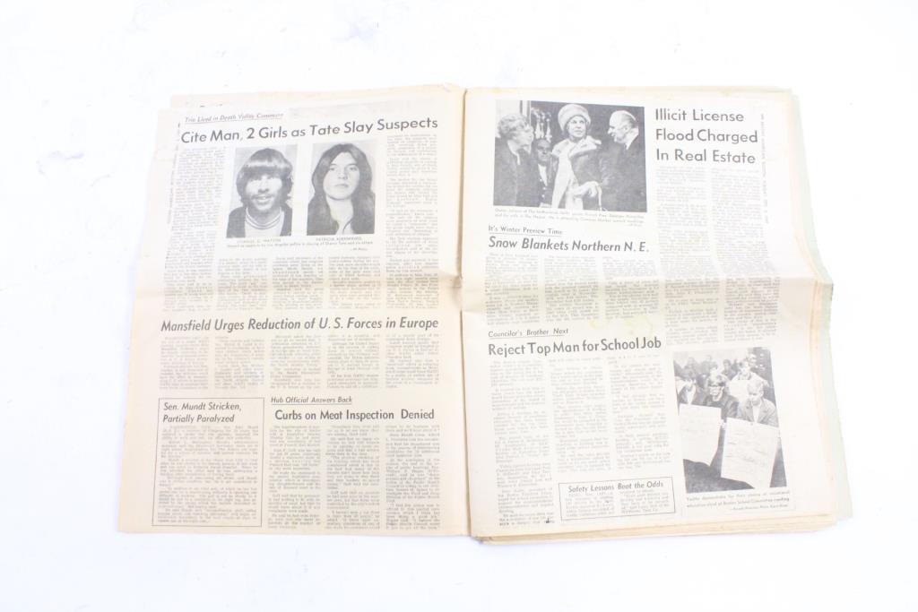 Vintage Newspaper, Dec 2 1969, Headline "Sept 14th Is First Date Drawn ...