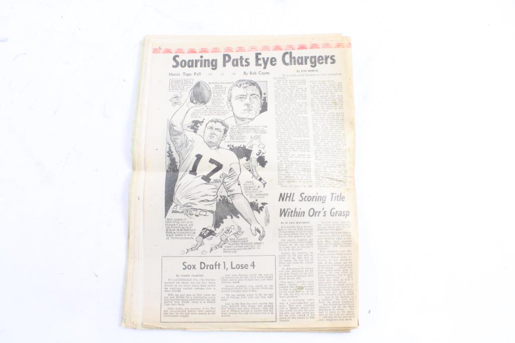 Vintage Newspaper, Dec 2 1969, Headline "Sept 14th Is First Date Drawn ...