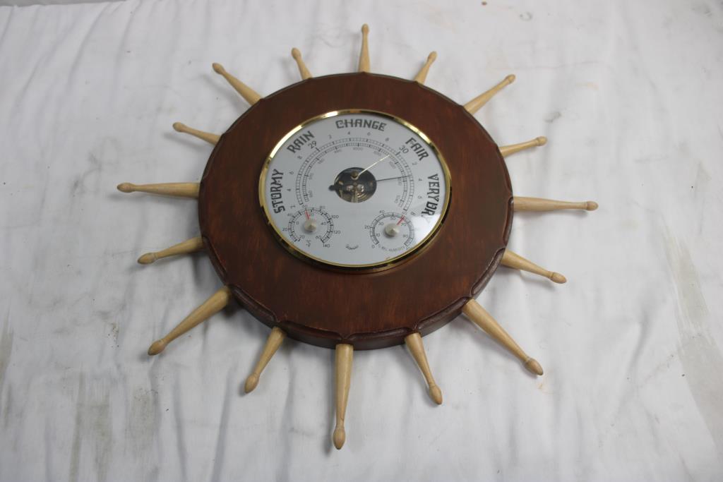 Vintage Ship Wheel Barometer | Property Room