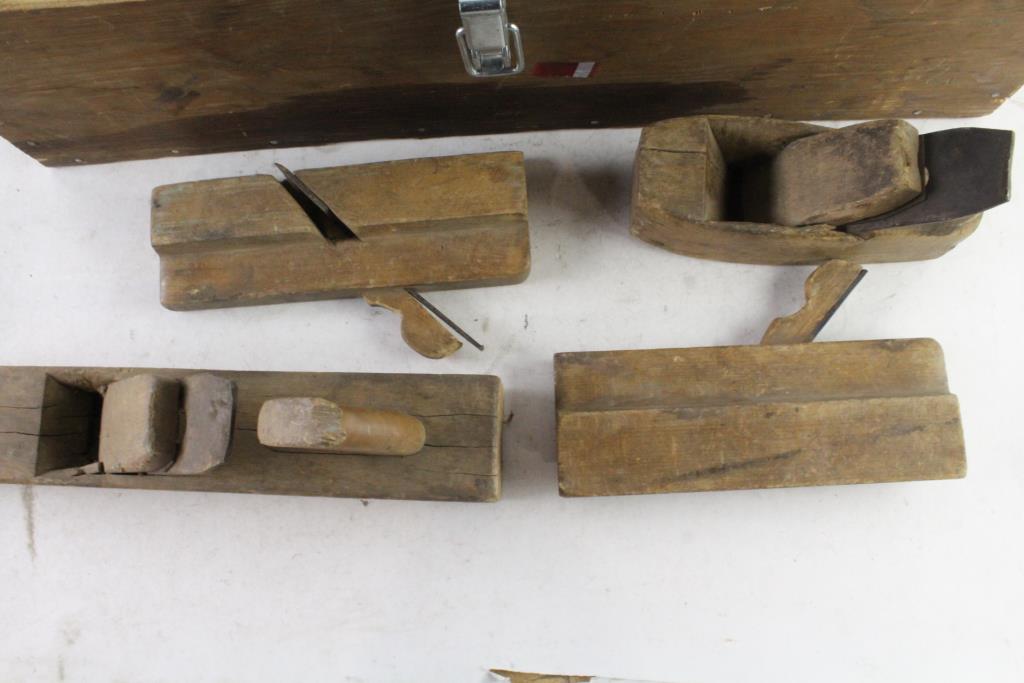 Vintage Wood Block Planes With Custom Case, 7 Pieces | Property Room