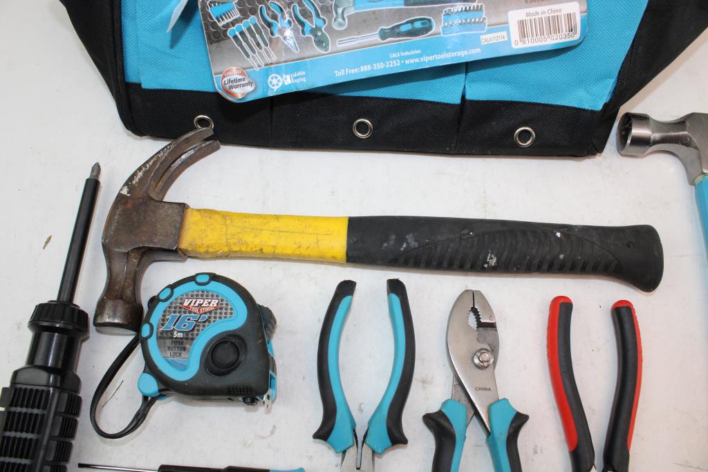 Viper Tool Storage Assorted Hammers, Pliers, & More In Bag; 5+ Pieces ...