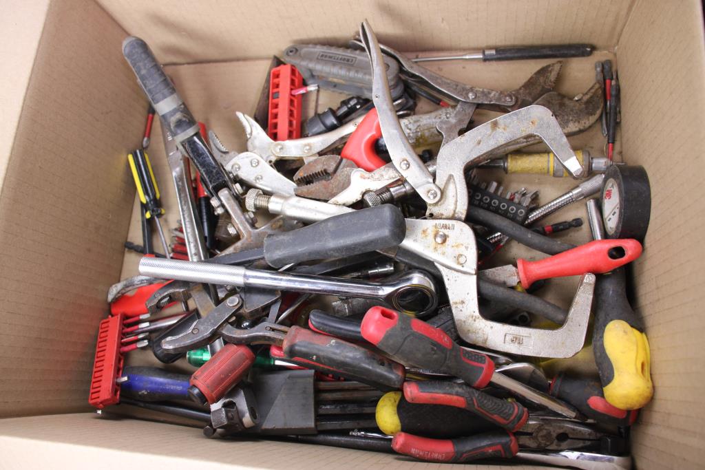 Vise Grip Pliers, Pittsburgh Crowbar, Craftsman Folding Hex Keys, And ...