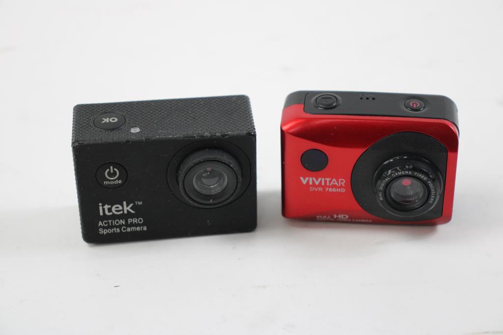 Vivitar And Itek Action Cameras, 4 Pieces | Property Room