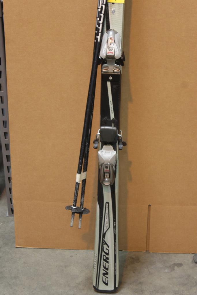 Volkl 320 Energy Snow Skis And Scott Ski Poles | Property Room