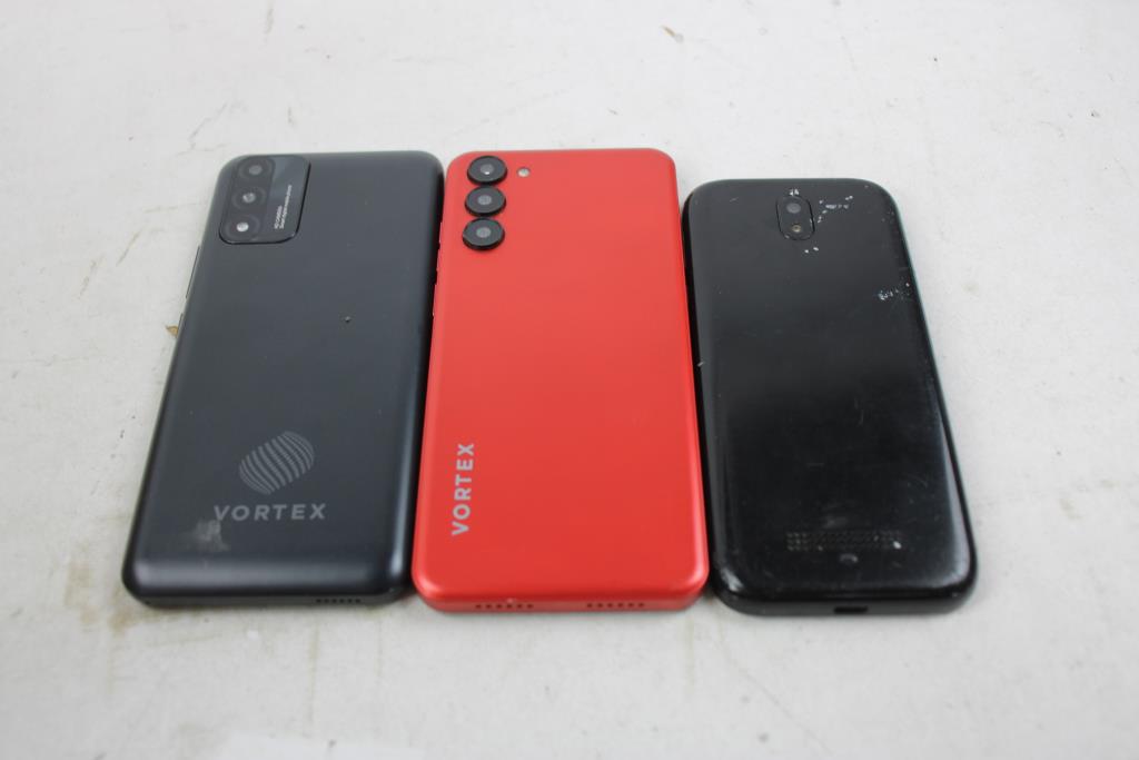 Vortex, BLU Cell Phone Lot, 3 Pieces, Sold For Parts | Property Room