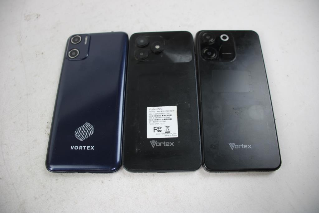 Vortex Cell Phone Lot, 3 Pieces, Sold For Parts | Property Room
