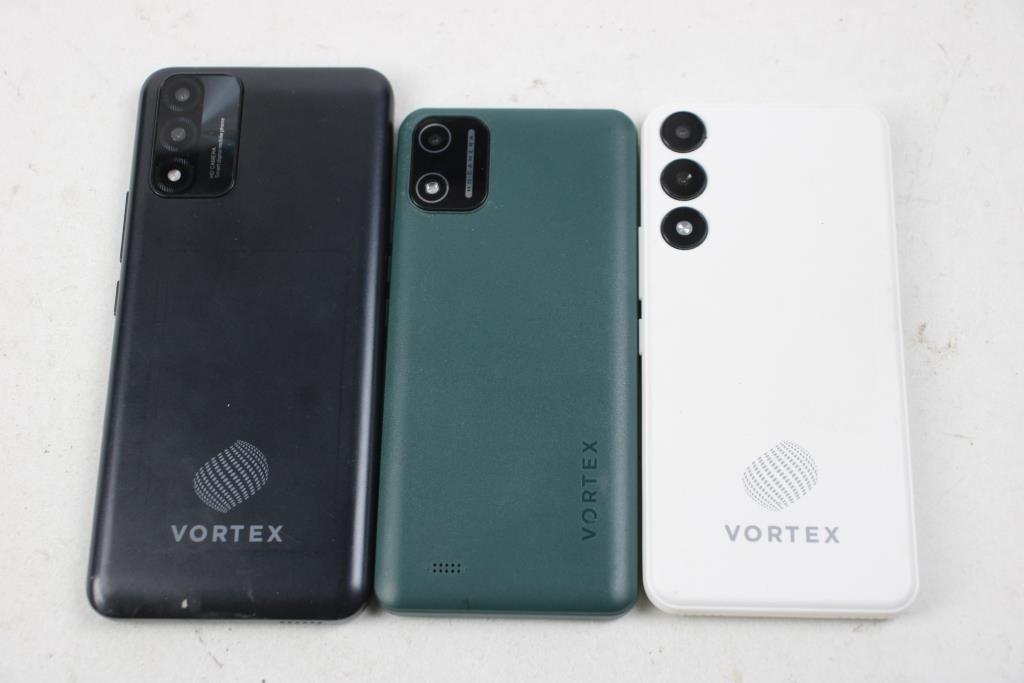 Vortex Cell Phone Lot, 3 Pieces, Sold For Parts | Property Room