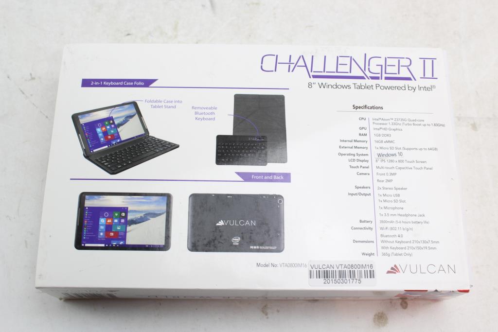 Vulcan Challenger II Windows Tablet, 16GB, Wi-Fi Only | Property Room