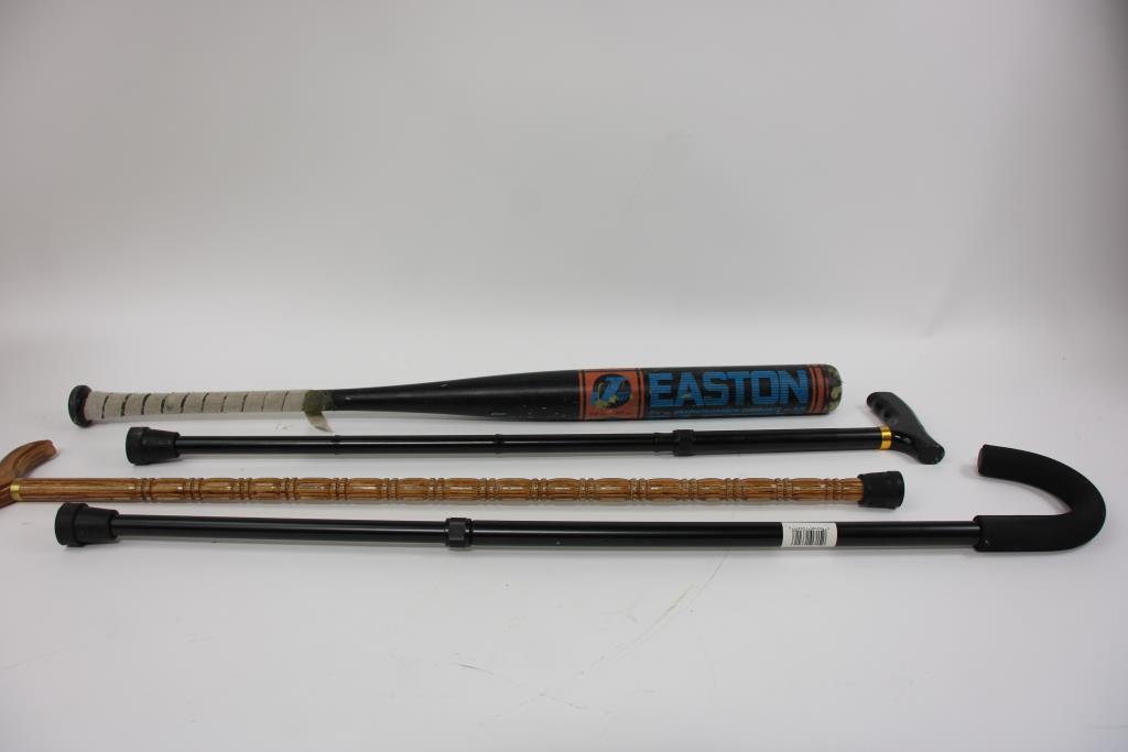 Walking Canes, Scooters And Baseball Bat, 8 Pieces | Property Room