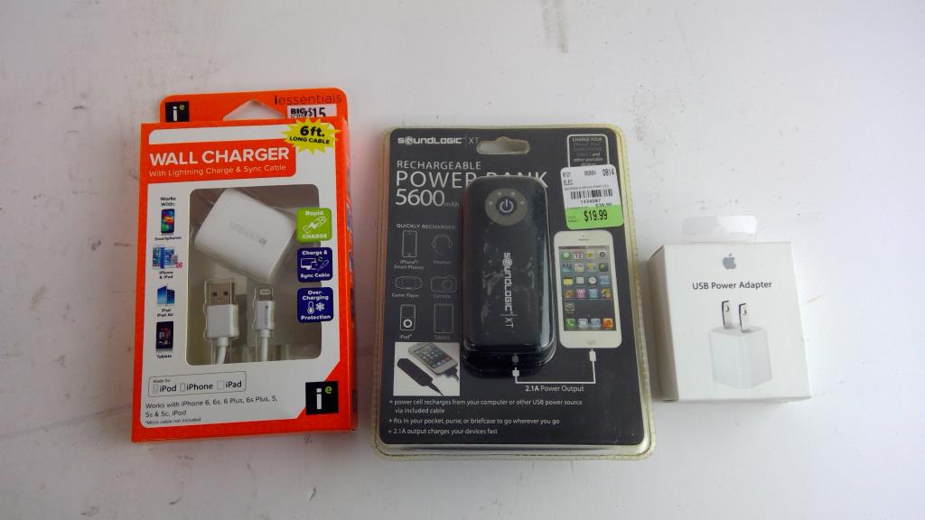 Wall Adapters, Portable Batteries & More, 10+ Pieces | Property Room