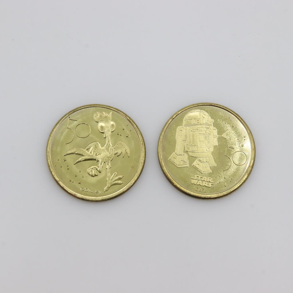 Walt Disney World 50th Anniversary Token, 2 Pieces | Property Room
