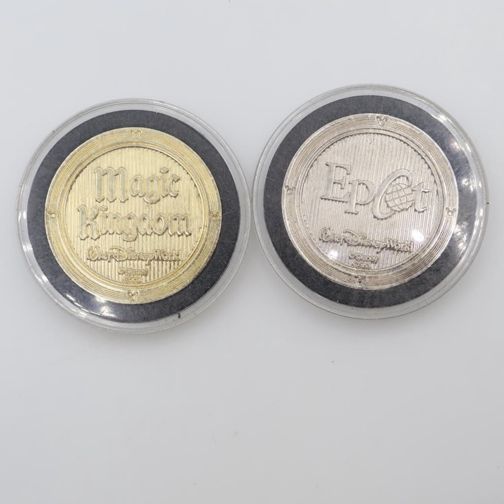 Walt Disney World Magic Kingdom & Epcot Brass Souvenir Token, 2 pieces ...