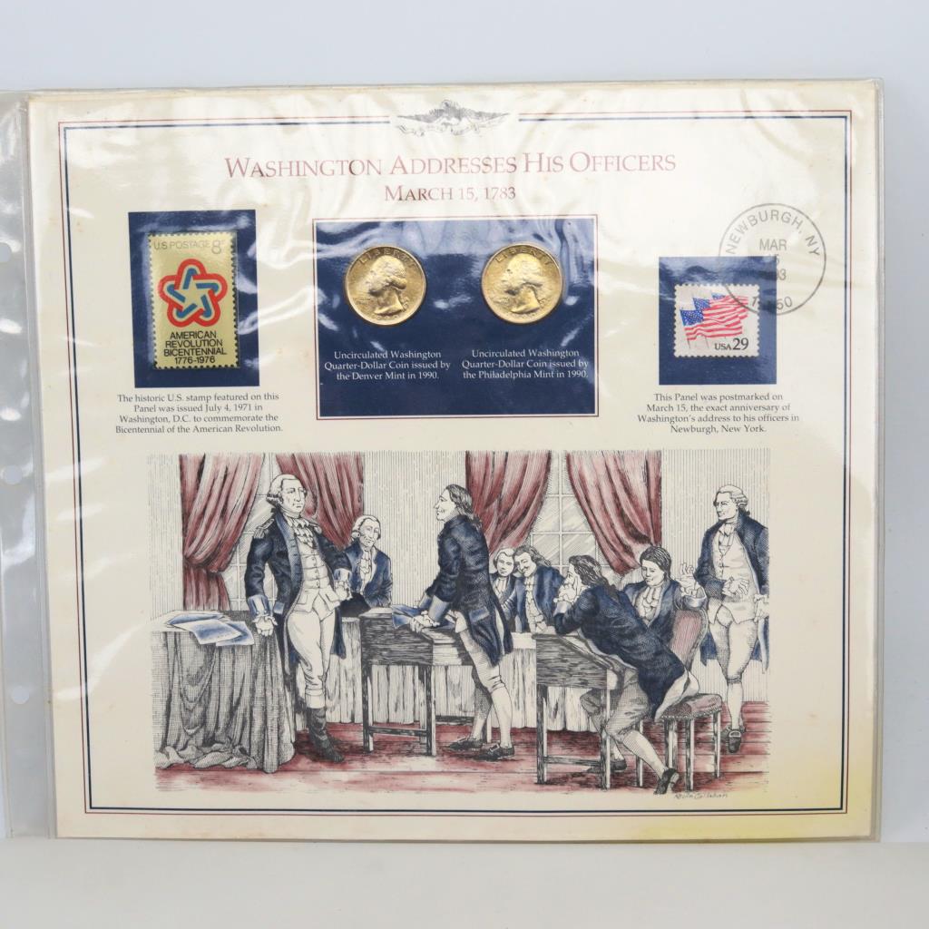 "Washington Addresses His Officers" Coin And Stamp Set | Property Room