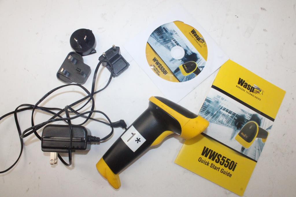 Wasp Wireless Barcode Scanner With Power Adaptor | Property Room
