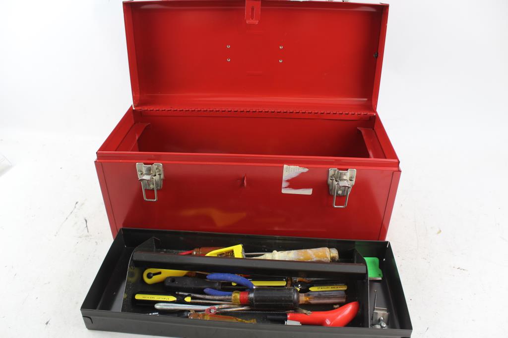 Waterloo Toolbox Filled With Various Hand Tools | Property Room