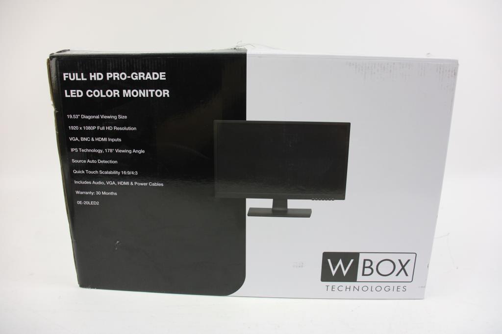 WBox Technologies Full HD 20" Pro Grade LED Color Monitor | Property Room