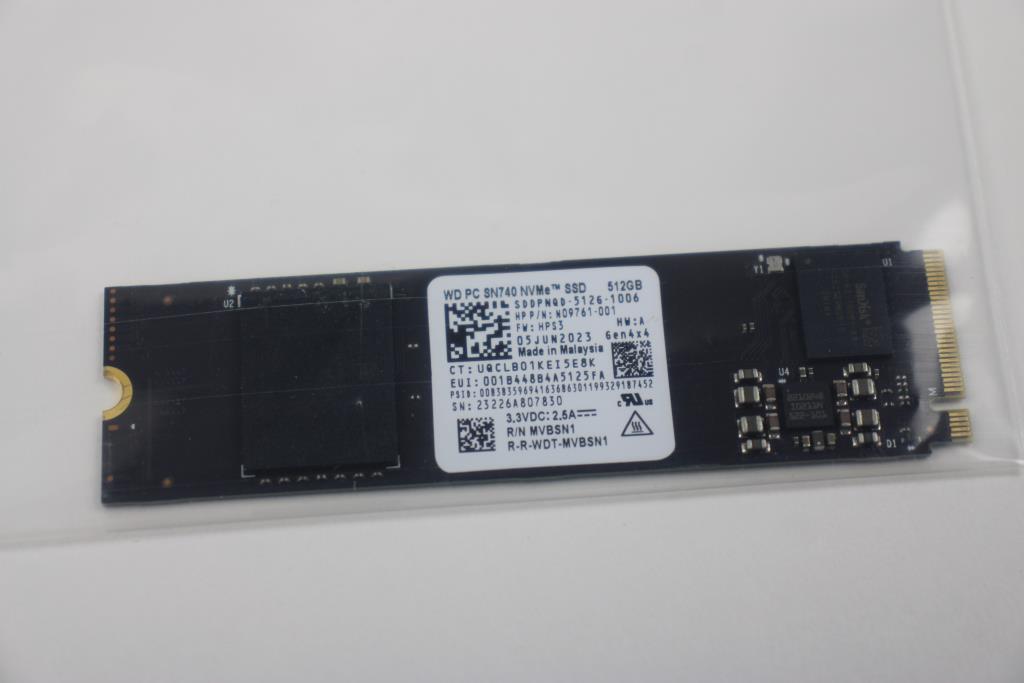 Western Digital PC SN740 NVMe SSD, 512GB | Property Room