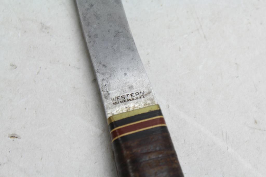 Western Hunting Knife & Western Boulder. Colo. Hatchet; 2 Pieces ...