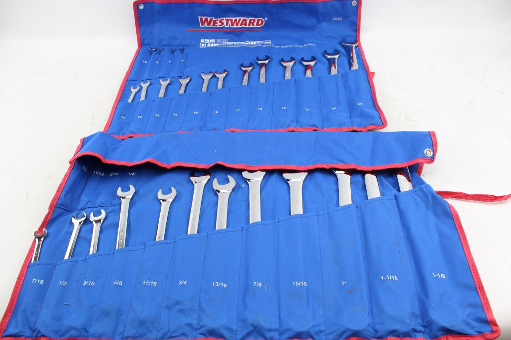 Westward 16 Piece Metric and SAE XL Combination Wrench Set: 2 Sets ...