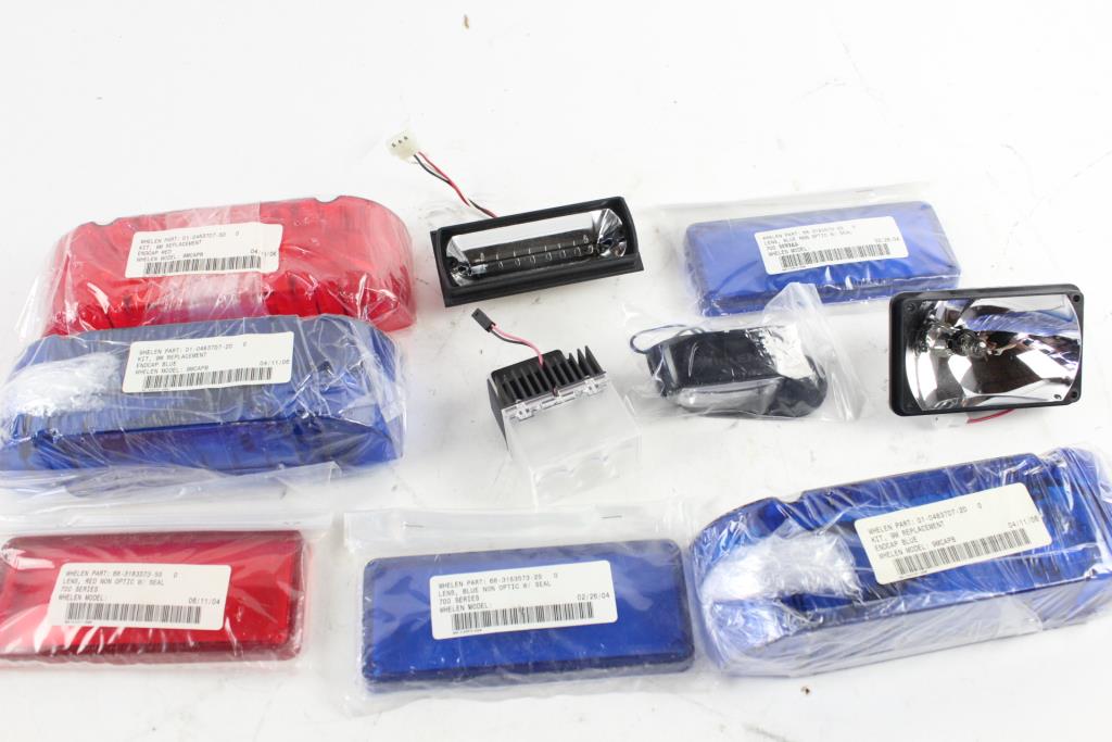 Whelen Headlight Flasher, Red Endcap, And More, 10+ Pieces | Property Room