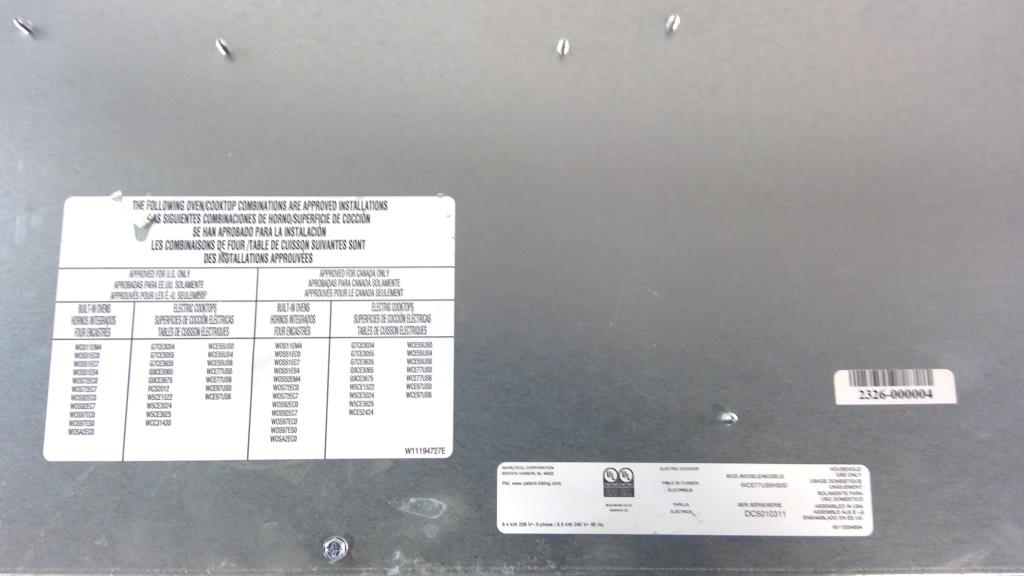 Whirlpool Electric Cooktop | Property Room