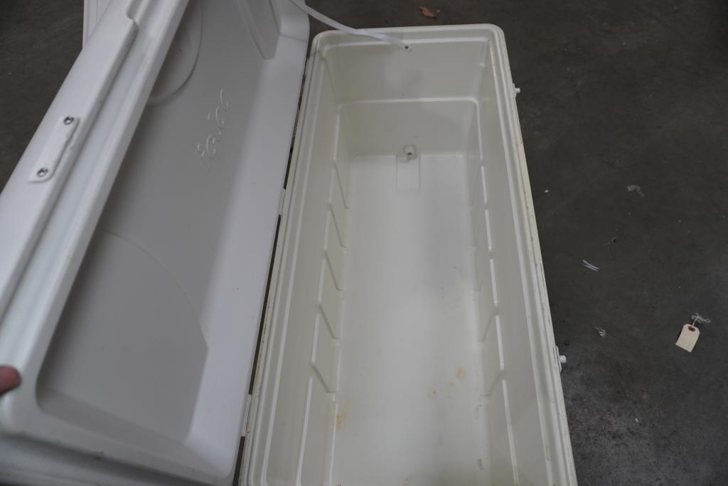 White Coleman 150 Cooler & Igloo White Ice Chest, 2 Pieces | Property Room