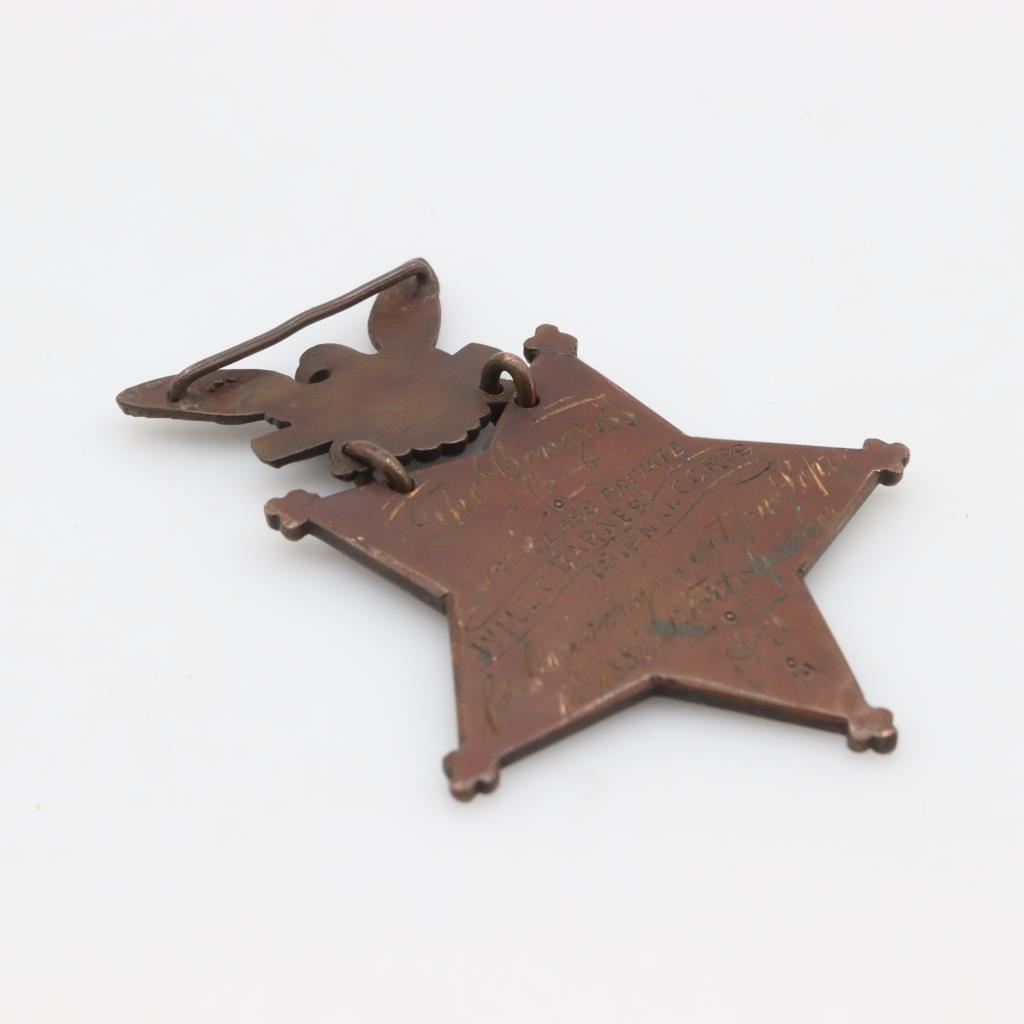 Will Croft Barnes US Army Signal Corps Copper Lapel Pin Battle Of Fort ...