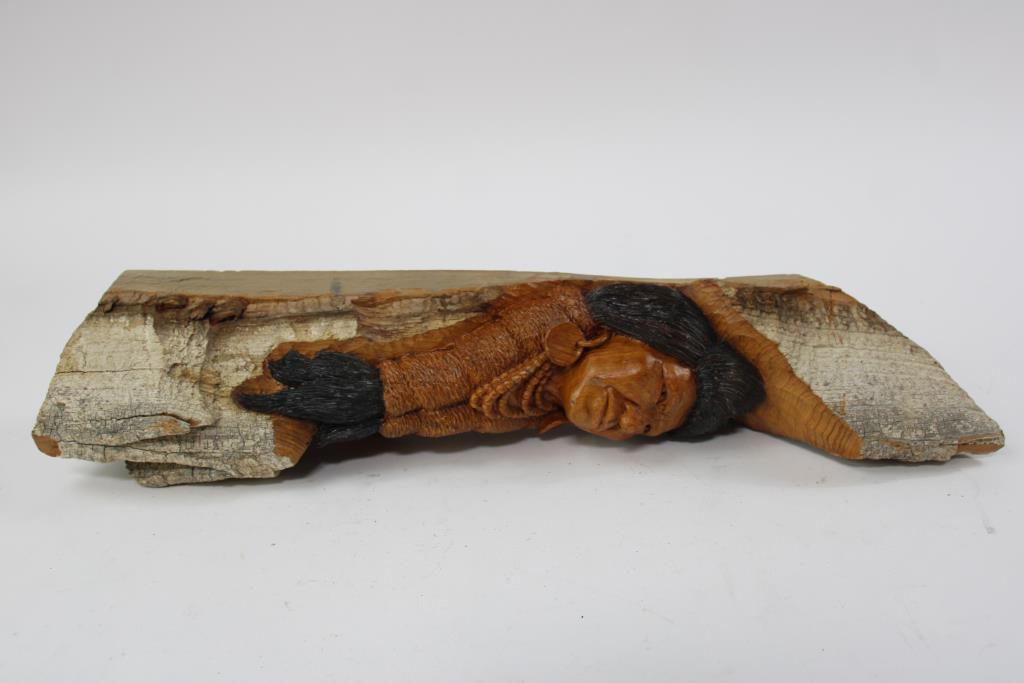 Wooden Carving Of Native American | Property Room