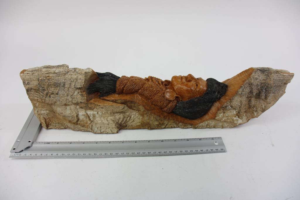 Wooden Carving Of Native American | Property Room